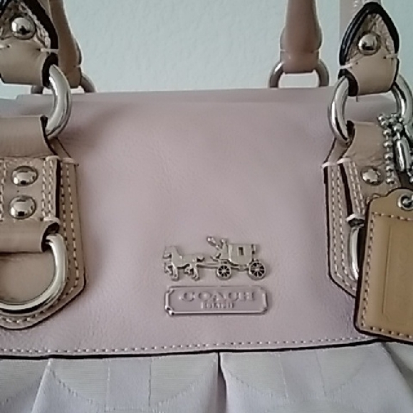 Coach | Bags | Coach Blush And Ivory Satchel | Poshmark